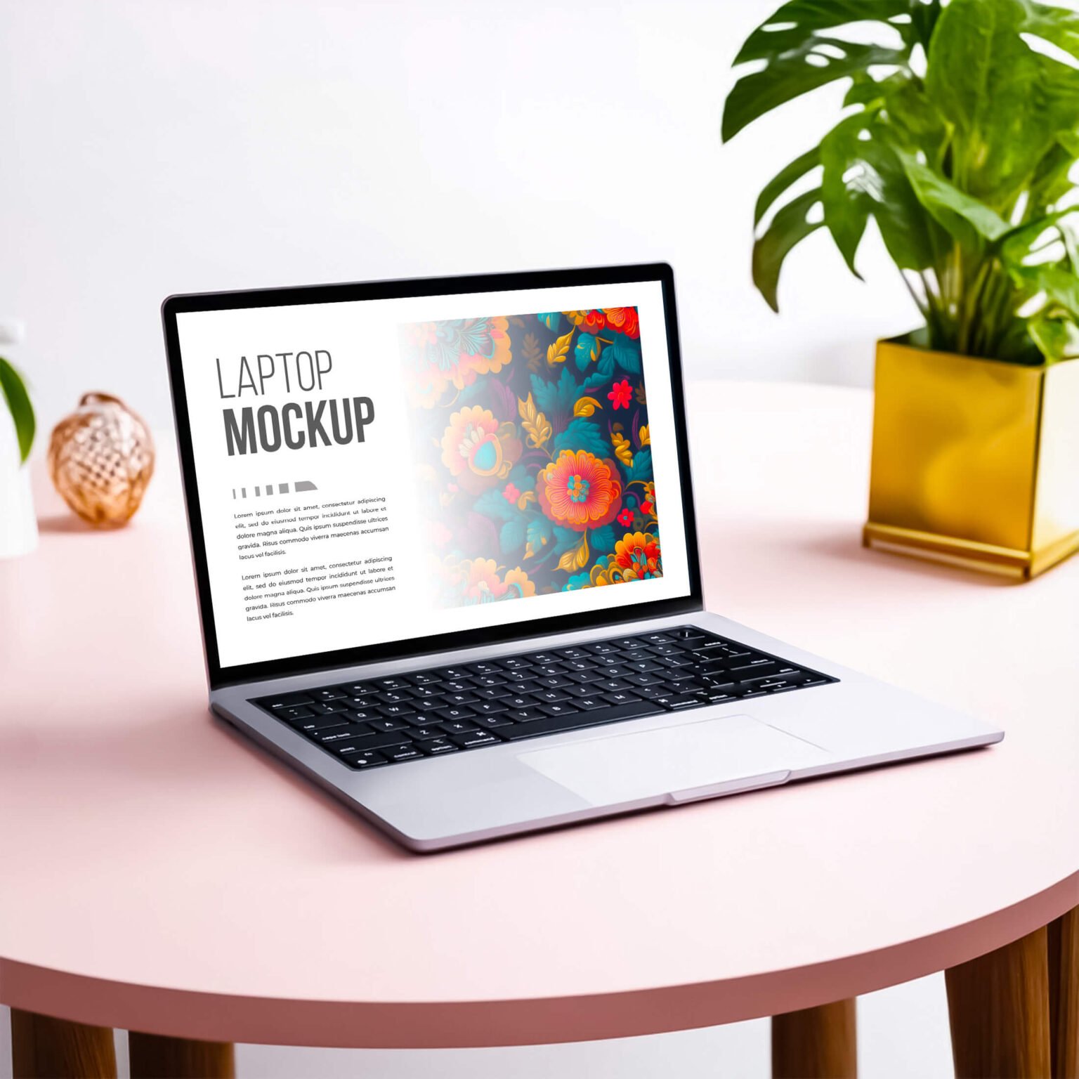 Minimal Laptop Mockup PSD (Free)